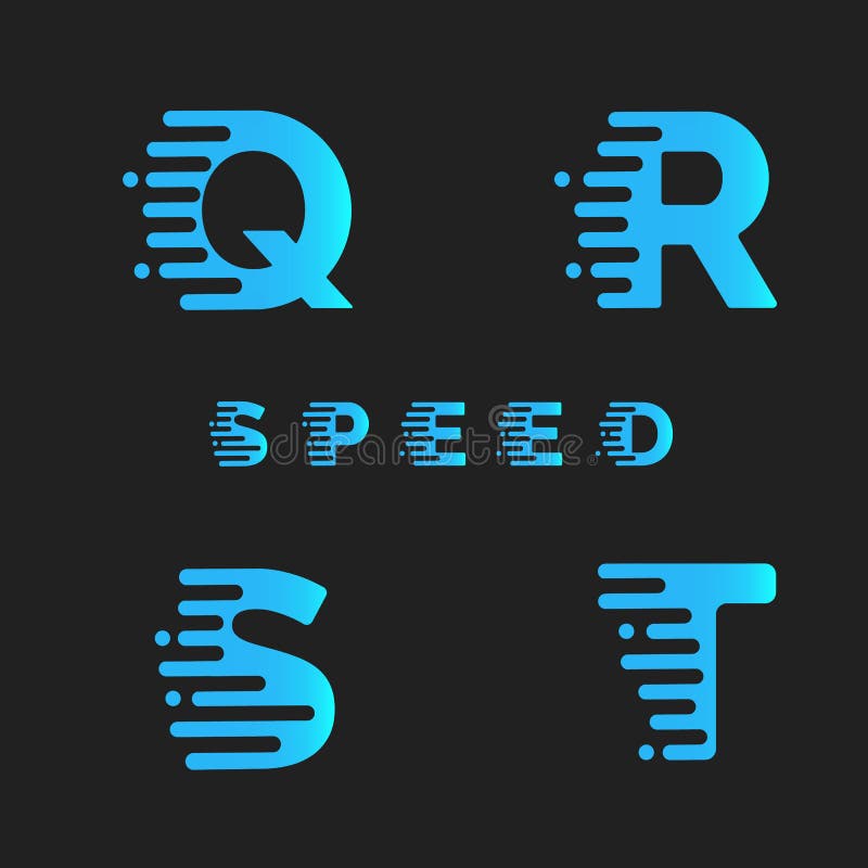 Font with motion effect. stock illustration. Illustration of lettering ...