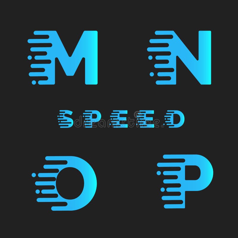 Font with motion effect. stock vector. Illustration of futuristic ...