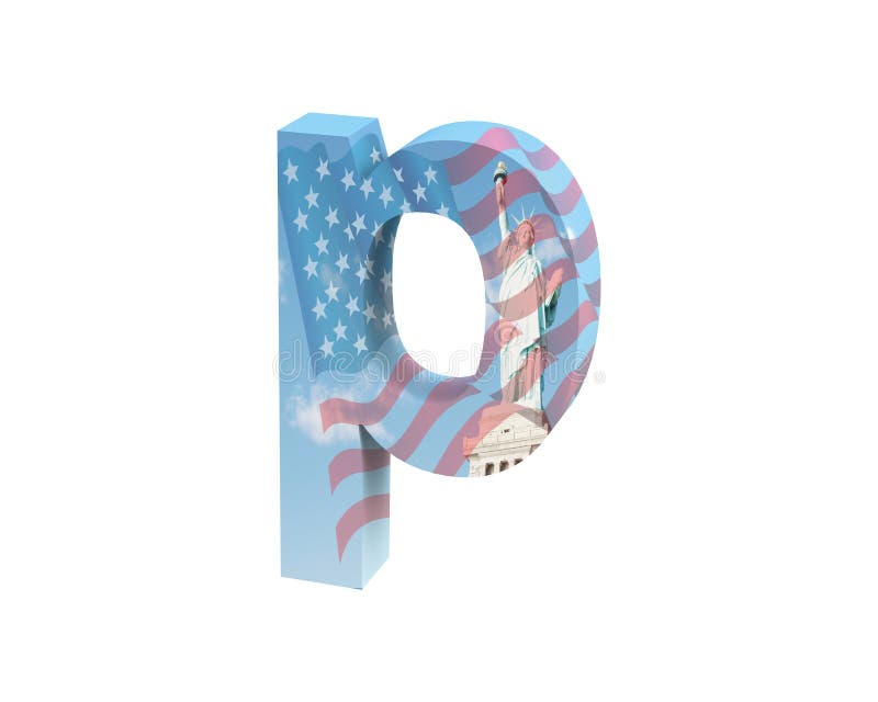 Font NYC Lowercase P Render Stock Illustration - Illustration of ...