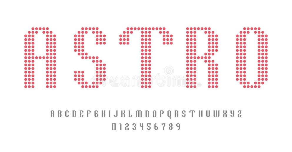 Set of Alphabets Font Letters and Numbers Stock Vector - Illustration ...