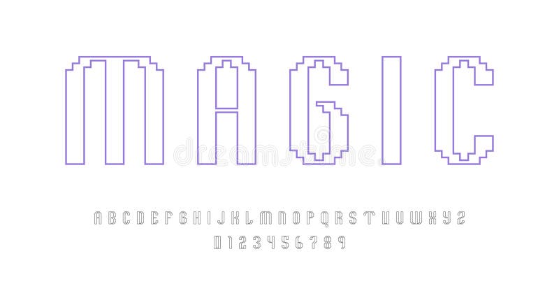 Set of Alphabets Font Letters and Numbers Stock Vector - Illustration ...