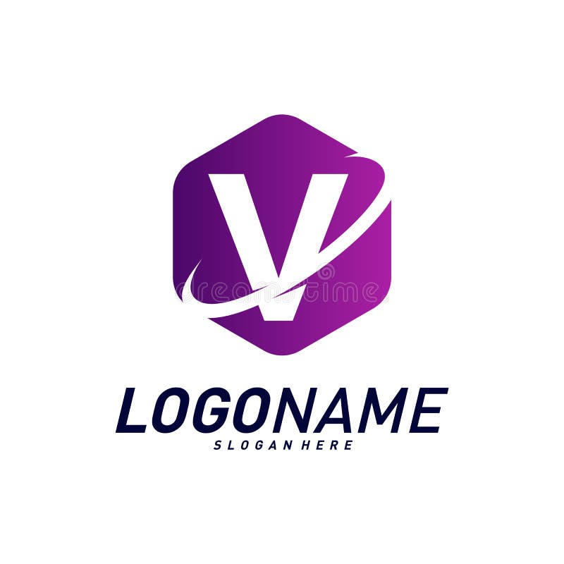 Font with Planet Logo Design Concepts. Letter V Logo Icon Vector ...