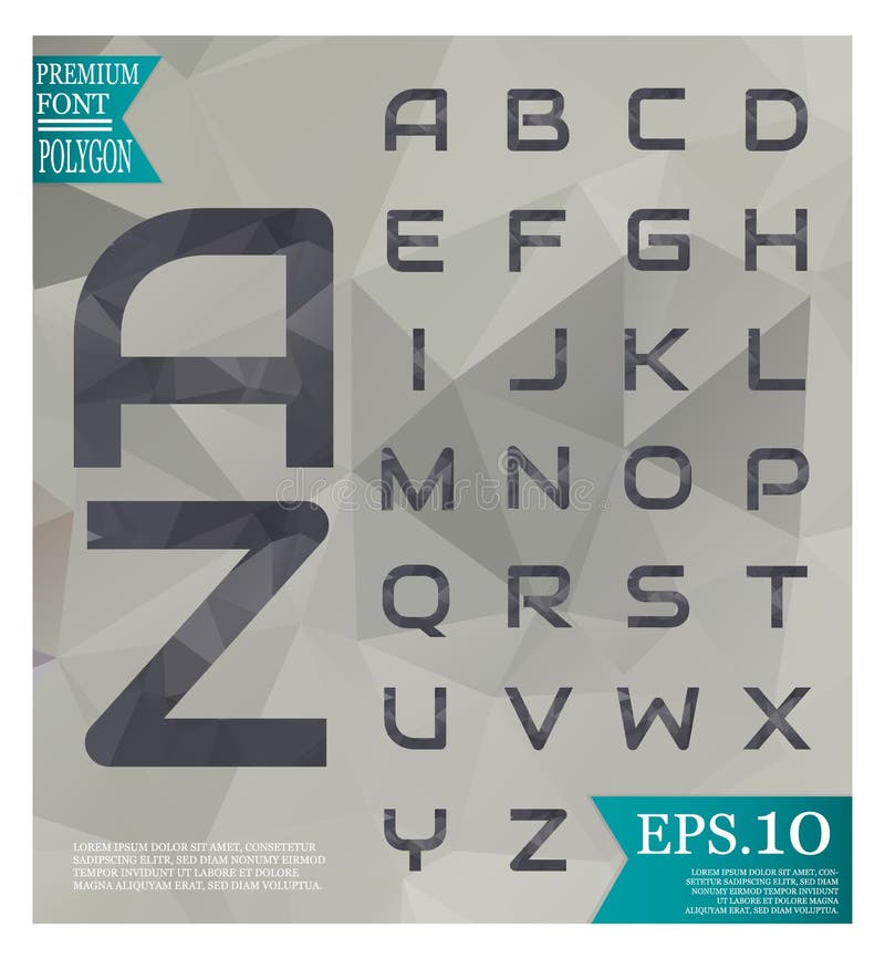 Font Poly Geometric Triangles Background, Polygonal Abstract Stock ...
