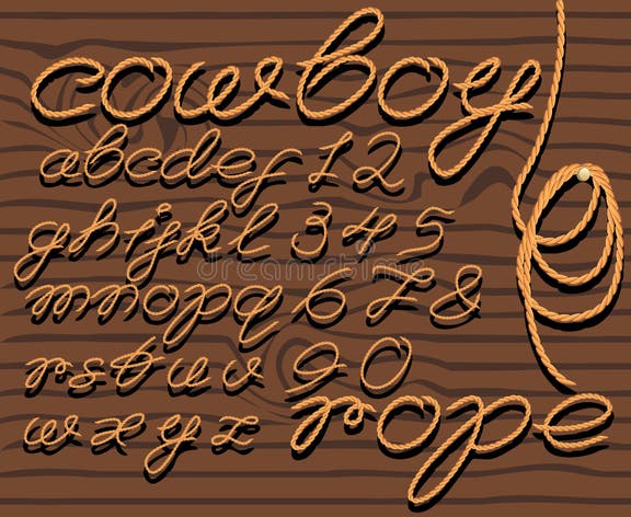 Font Rope stock vector. Illustration of latin, cutout - 22135211