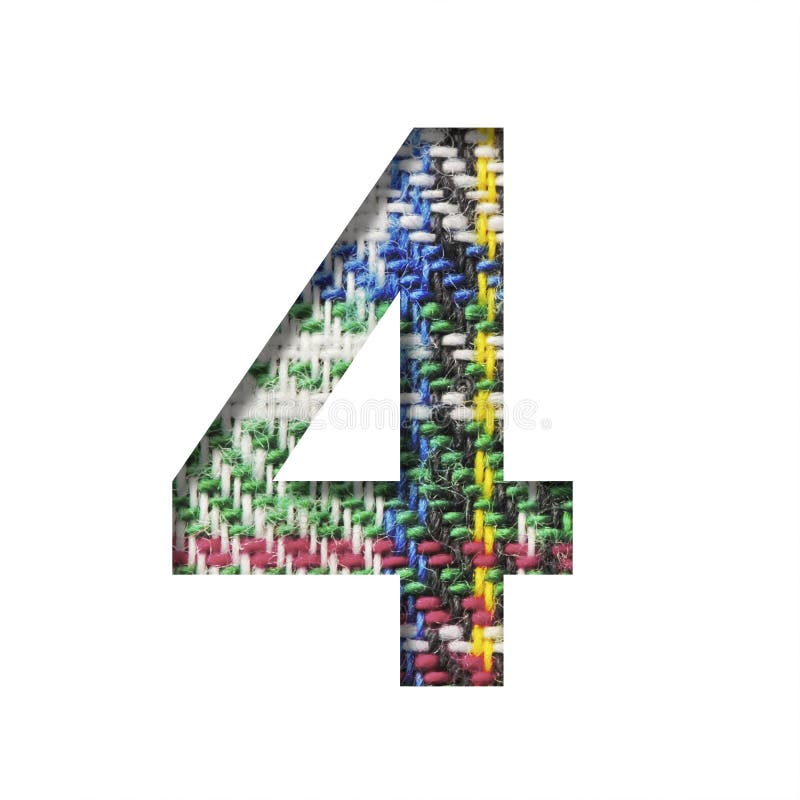Icy Number Four, 4 with a Snow Cap. Decorative Winter Font Stock ...