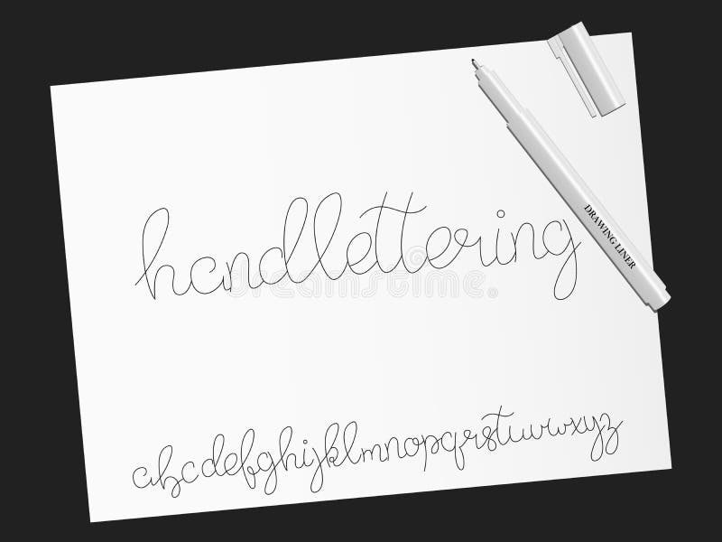 Script Handwritten Font Vector, Vector Alphabet Letters. Stock Vector ...