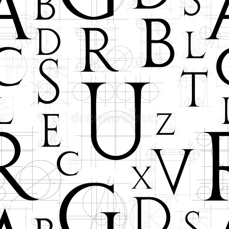 Font seamless stock vector. Illustration of decorative - 122182726