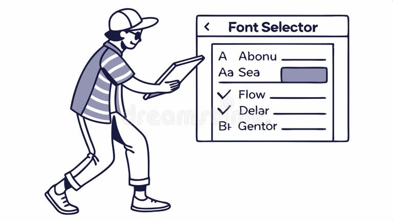 Font Selector Dropdown Menu, Typography Selection, Text Style, Font ...