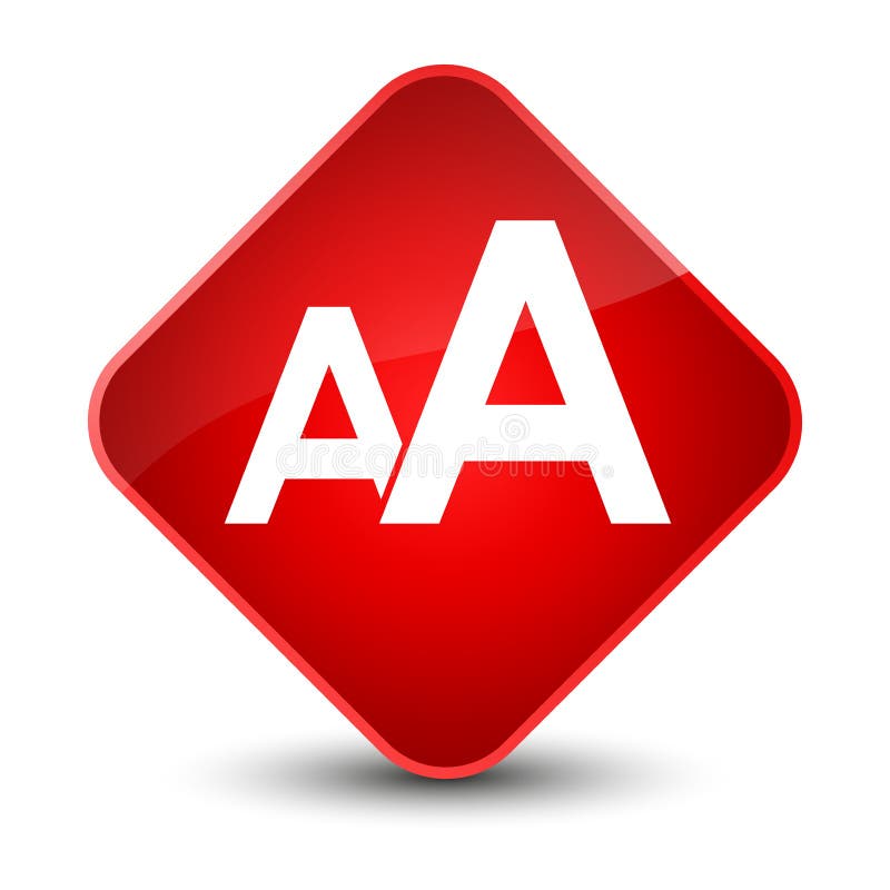 Font Size Icon Elegant Red Diamond Button Stock Illustration ...