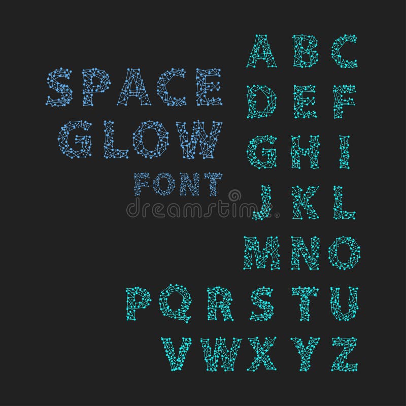 Font Space Alphabet Typeface Script with Minimal Design Typographic Modern Graphic Vector ...