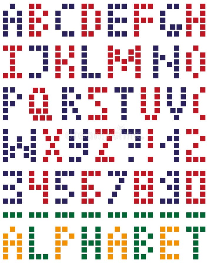 Numbers in Squares on a White Background. Stock Vector - Illustration ...