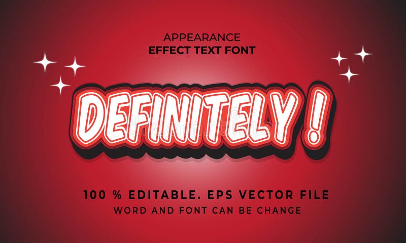 Font Text Style Appearance Effect Stock Vector - Illustration of ...