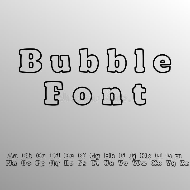 Font. Typeface. Script. Bubble Font - Modern Simple Script Font Stock ...