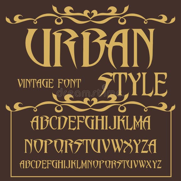 Font. Typeface. Script.Urban Style - Vintage Script Font Stock ...