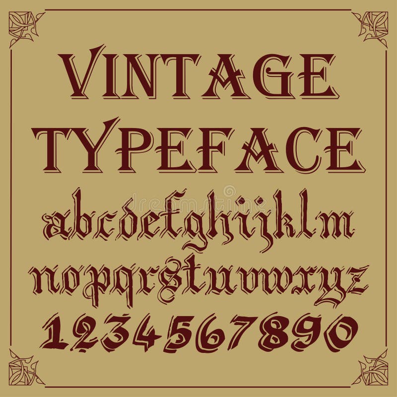 Font. Typeface. Script. Vintage Script Font. Vector Typeface for Labels ...