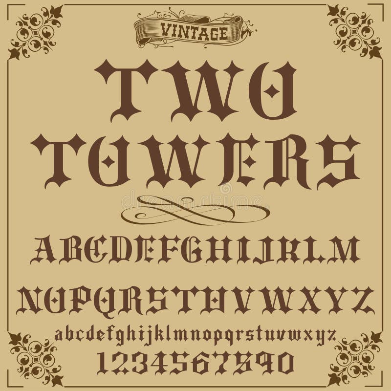 Font. Typeface. Script. Vintage Script Font. Vector Typeface for Labels ...