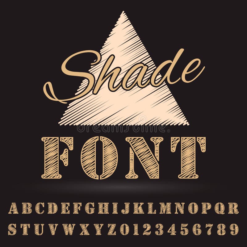 Shaded font stock vector. Illustration of word, numbers - 19549942