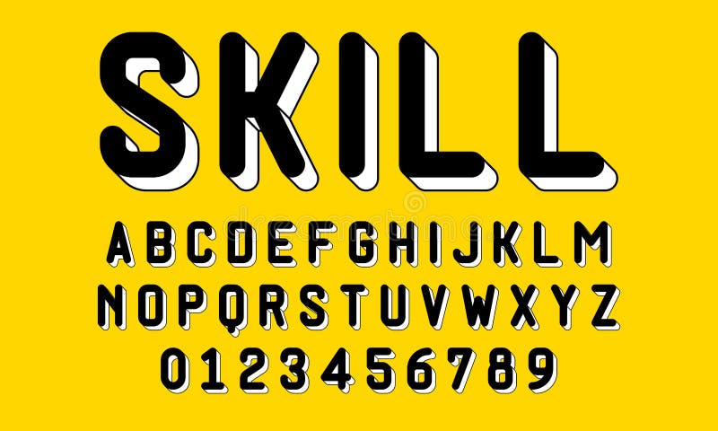 Set of Alphabets Font Modern Design with Lines Stock Vector ...