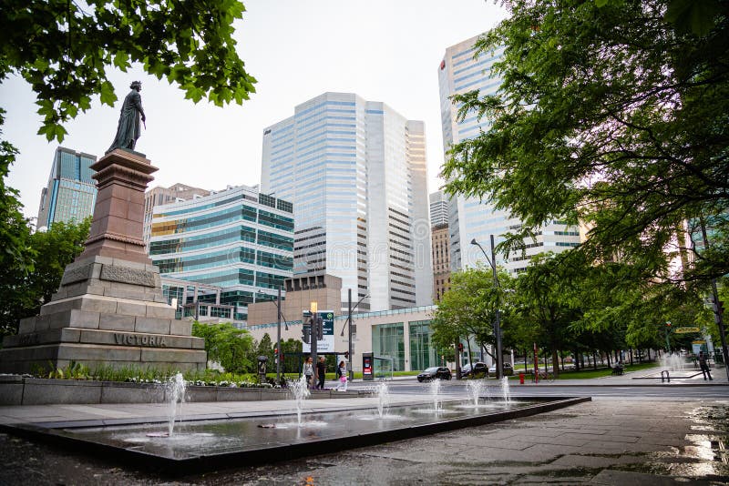 Fontain in Montreal Quebec Canada Editorial Image - Image of alley ...