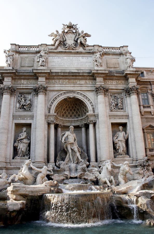 Fontana di Trevi stock photo. Image of horse, statue, architecture ...