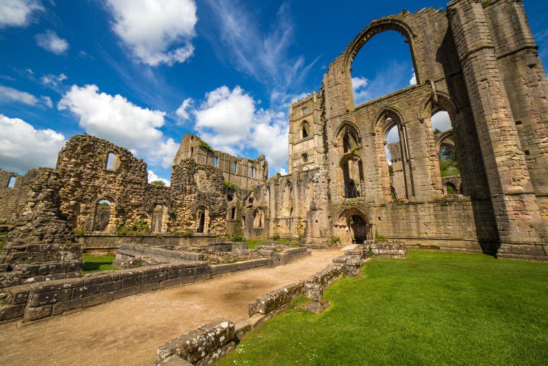 Fontane Abbey North Yorkshire Fotografia Stock - Immagine di eredità ...