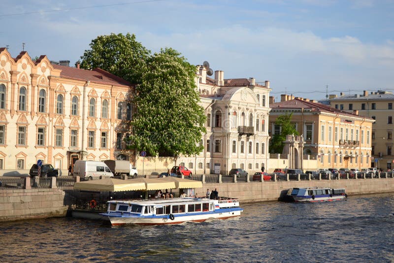 Fontanka Canal in Saint-Petersburg Stock Image - Image of building ...