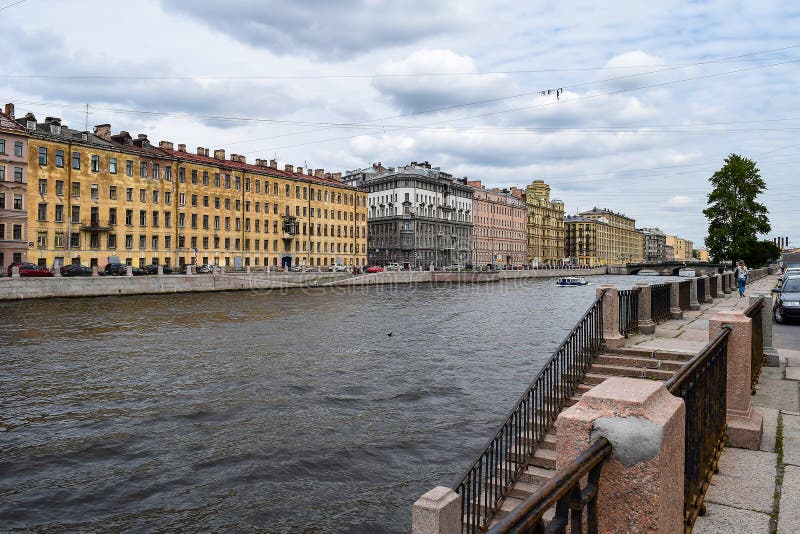 The Fontanka River in St. Petersburg Stock Photo - Image of pattern ...