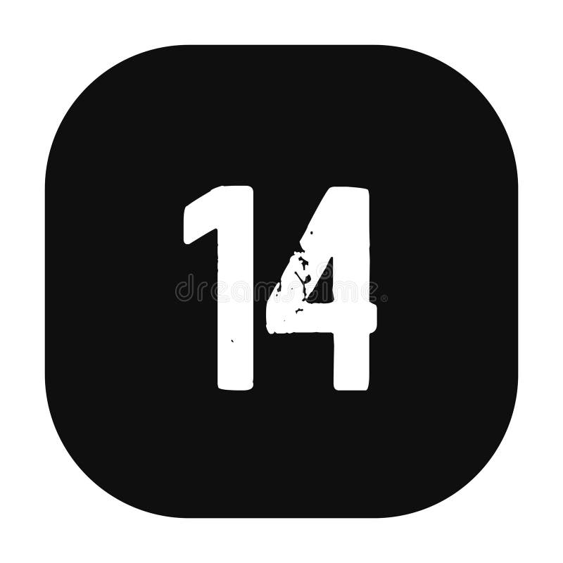 Numeral 14 Stock Illustrations – 174 Numeral 14 Stock Illustrations ...