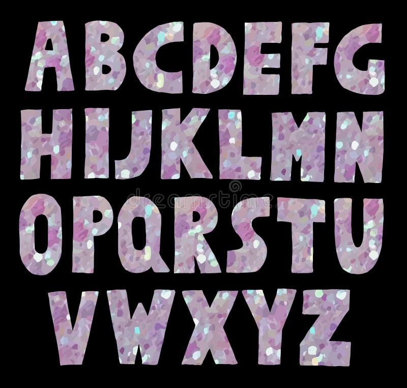 Fonte Cor-de-rosa Da Efervescência Do Brilho Ilustração do Vetor ...