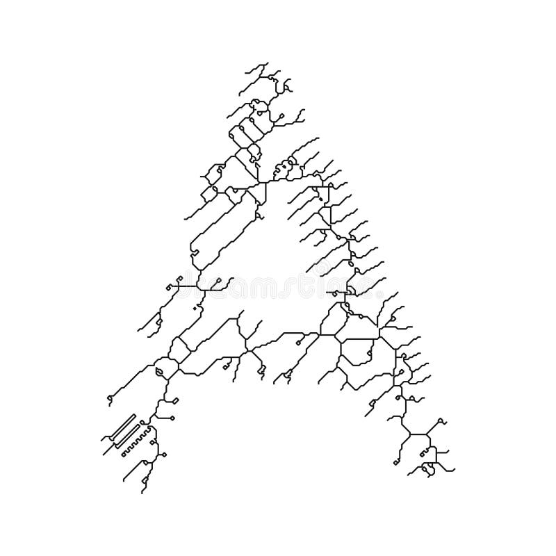 Fonte De Letra Da Placa De Circuito. Ilustração do Vetor - Ilustração ...