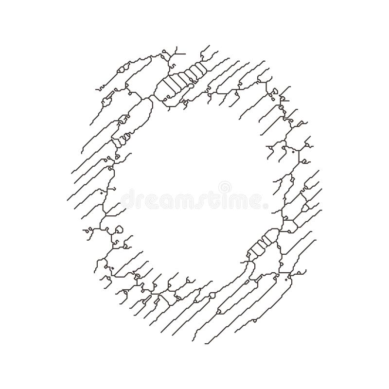Fonte De Letra Da Placa De Circuito. Ilustração Stock - Ilustração de ...