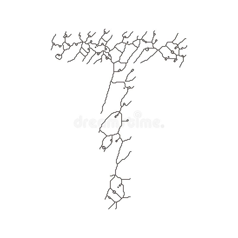 Fonte De Letra Da Placa De Circuito. Ilustração Stock - Ilustração de ...