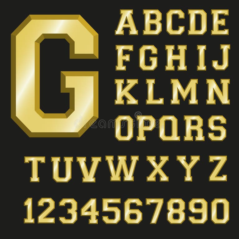 Fonte do ouro ilustração do vetor. Ilustração de fonte - 42814478
