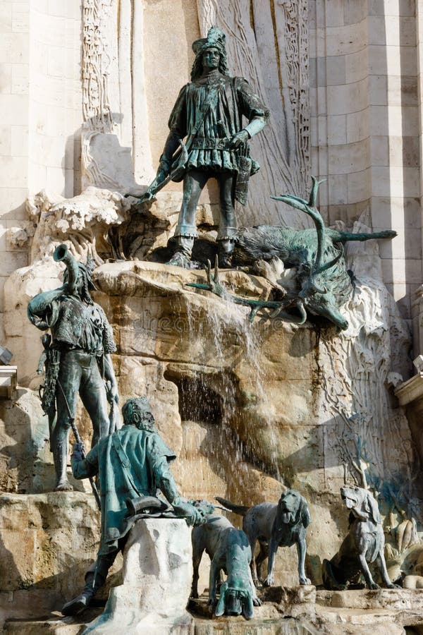 Rei Matthias Corvin Statue imagem de stock. Imagem de velho - 124729617