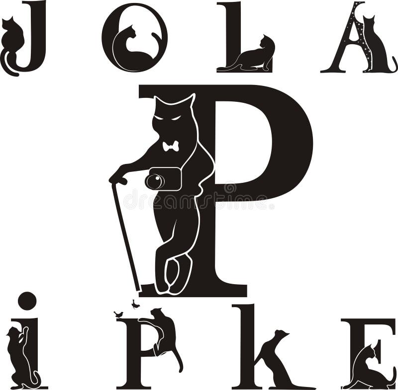 Fonte Para Animais De Estimação. Alfabeto De Gatos. Letras De Gatos ...