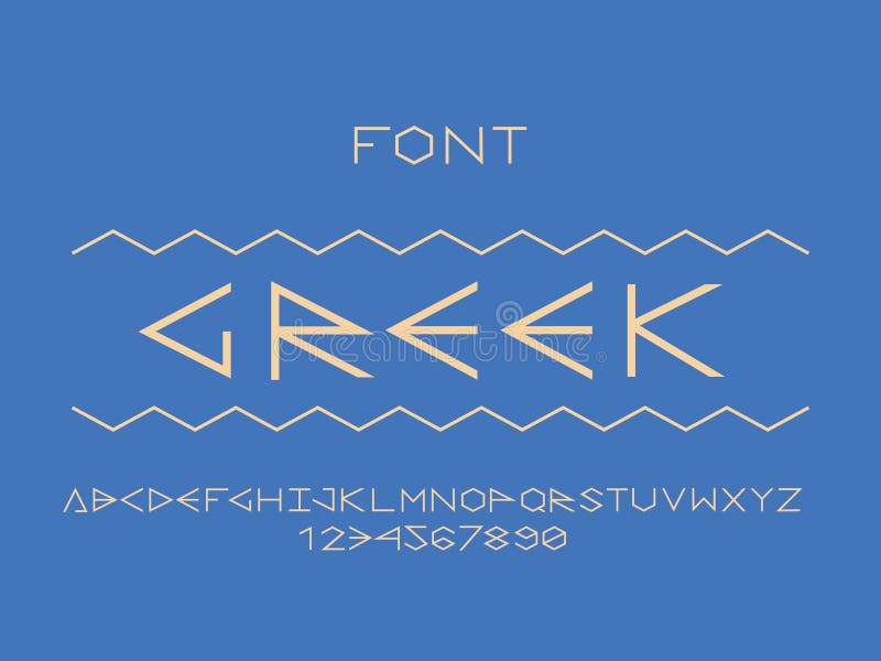 Fonte Grega Alfabeto Do Vetor Ilustração do Vetor - Ilustração de letra ...