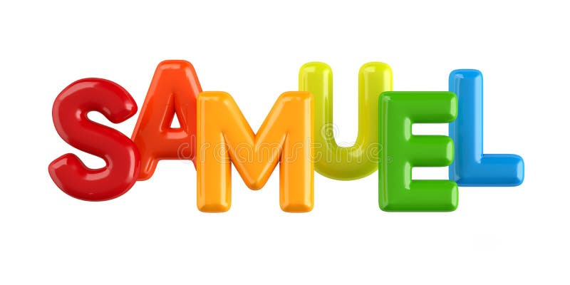 Fonte Isolada Samuel Do Balão Do Nome Da Criança Do Colorfull 3d ...