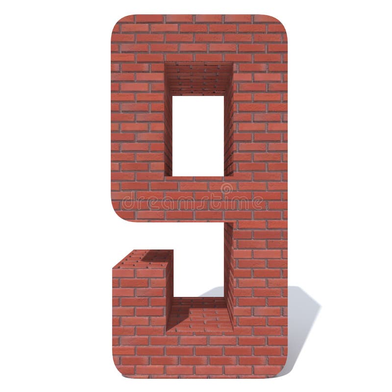 Fonte O Tipo Costruita Muratura Ruvida Pesante Illustrazione di Stock ...