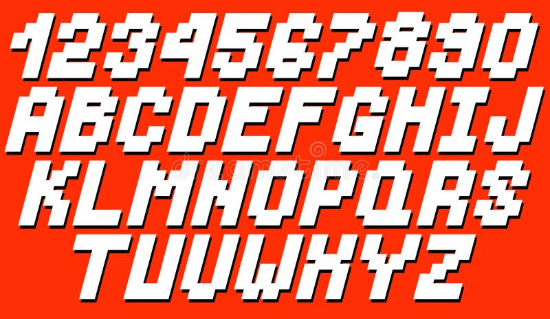 Fonte Quadrada Geométrica Do Vetor Ilustração do Vetor - Ilustração de ...