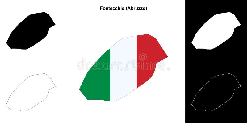 Fontecchio Outline Map Stock Illustrations – 1 Fontecchio Outline Map ...