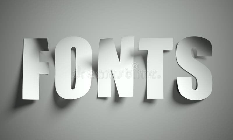 Fonts Cut from Paper on Background Stock Illustration - Illustration of ...