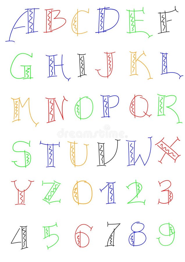 26 fonts design stock vector. Illustration of characters - 50076329