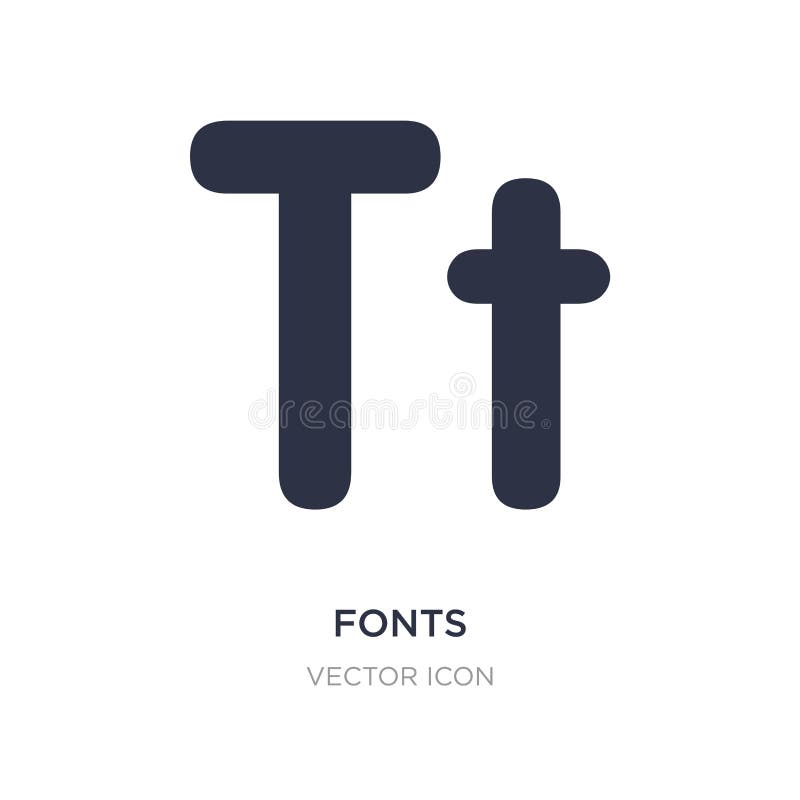 Fonts Icon on White Background. Simple Element Illustration from UI ...