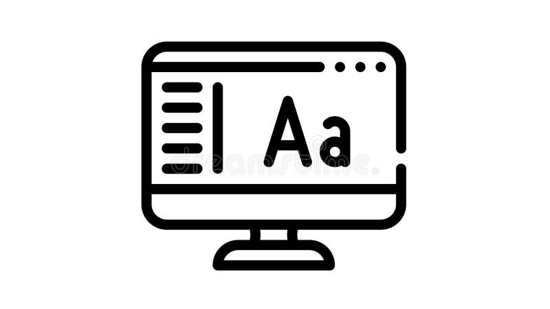 Operating System Pc Line Icon Animation Stock Footage - Video of icon ...