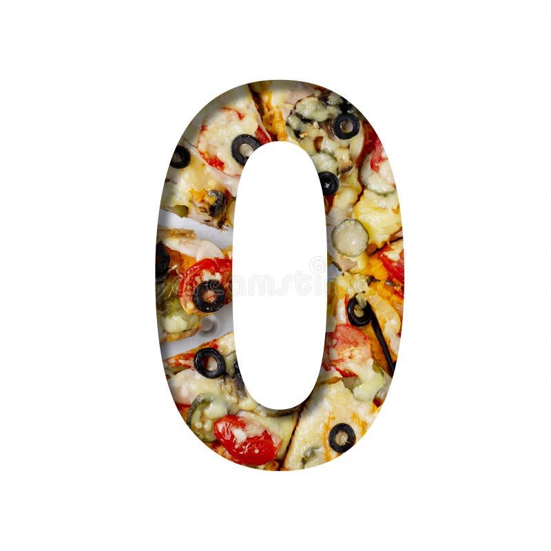 Icy Number Zero, 0 with a Snow Cap. Decorative Winter Font Stock ...