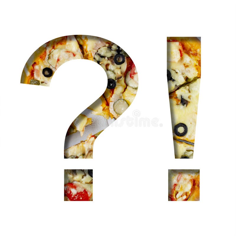 Pizza question symbol stock vector. Illustration of snack - 60632289