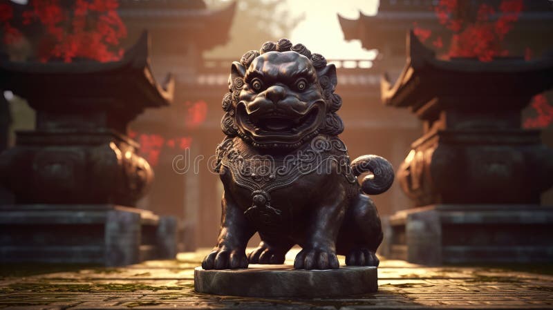 Foo Dog or Chinese Guard. Generative AI Stock Illustration ...