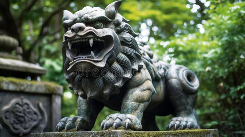 Foo Dog or Chinese Guard. Generative AI Stock Photo - Image of ornament ...