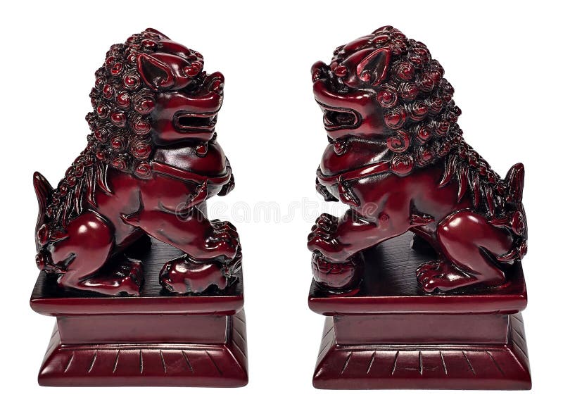 Foo Dog Female and Male Side Stock Photo - Image of female, view: 381677956