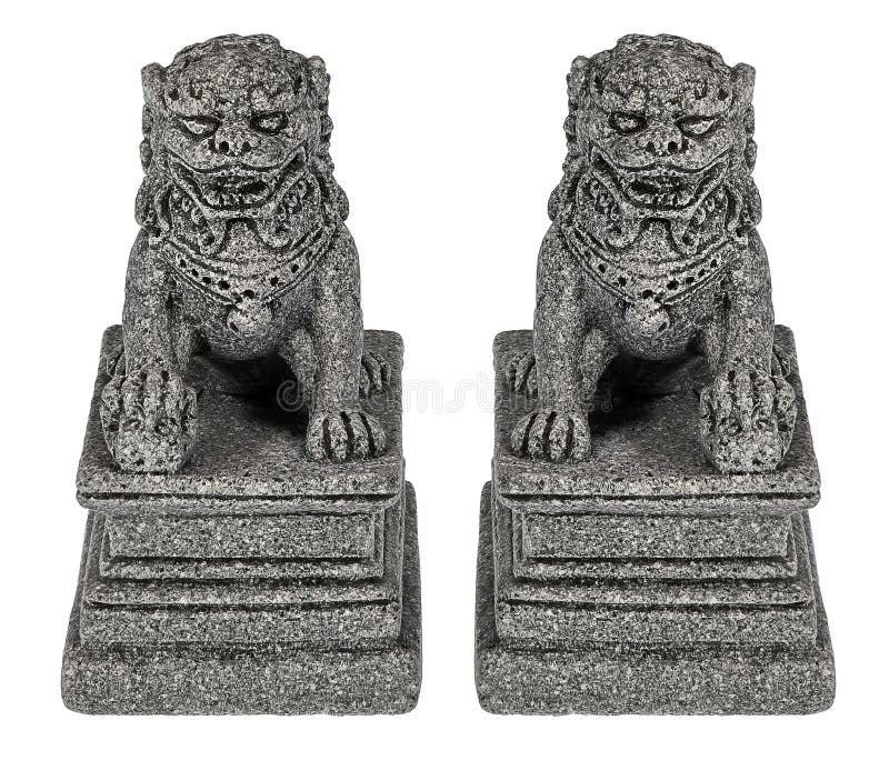 Foo Dog Pair Front stock photo. Image of ball, nurture - 374869980